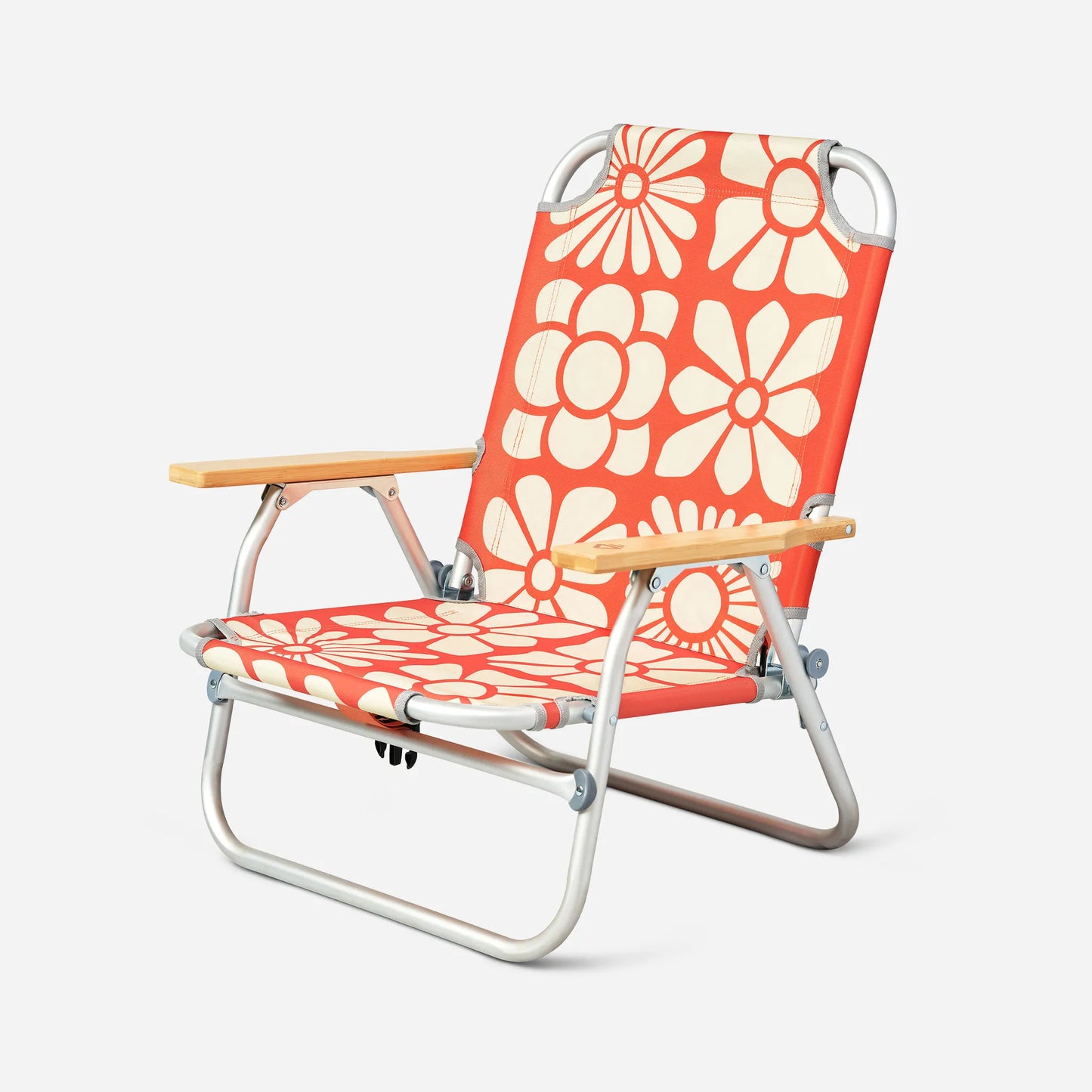 Easy Chair: Big Flowers Expedition Orange – Bluedot Living Collection
