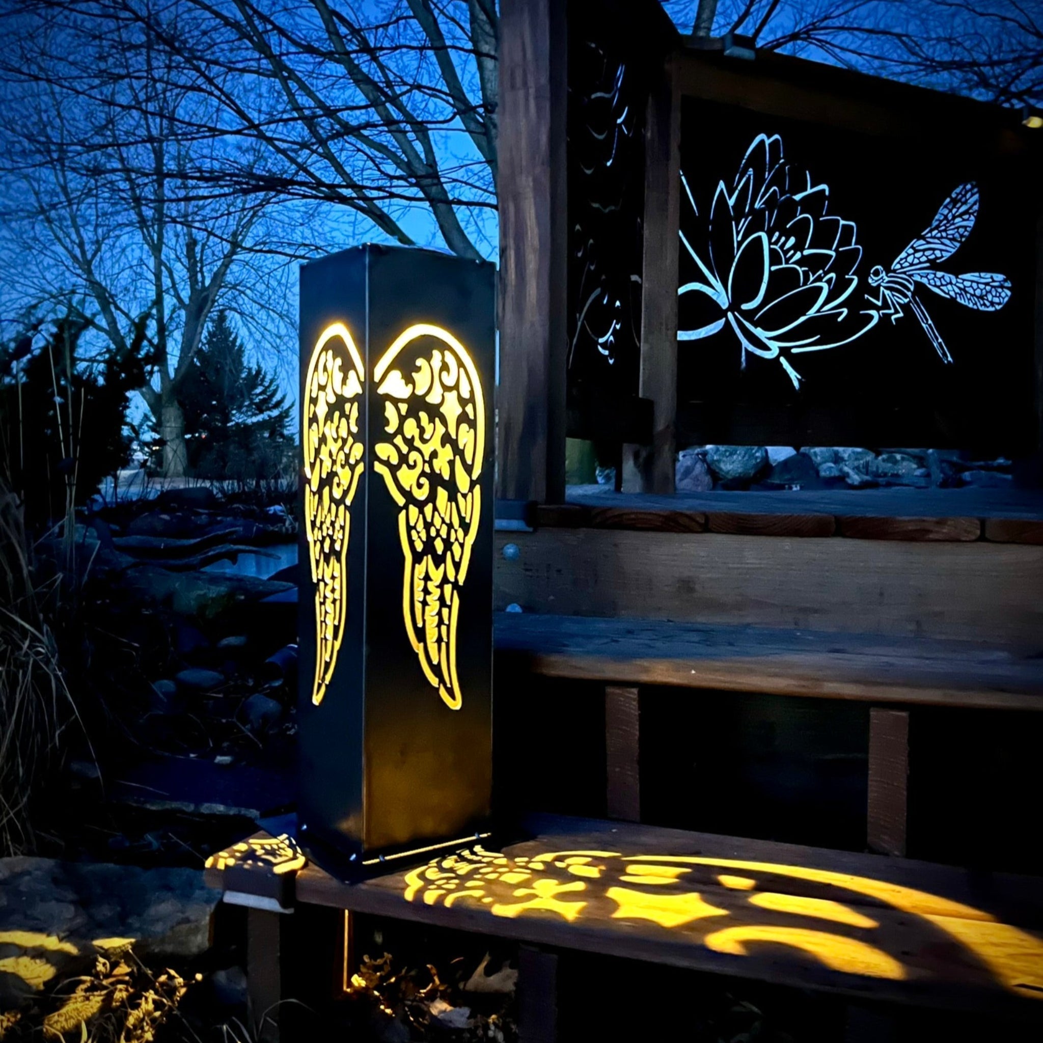 Angel Wing Solar Tube Light - Steel – Bluedot Living Collection