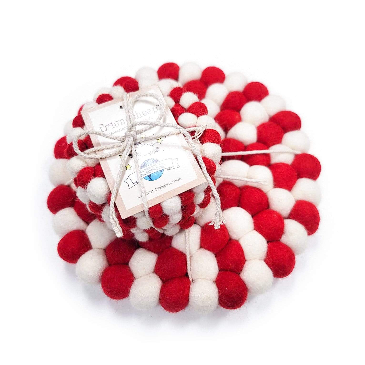 Candy Cane Eco Coasters – Bluedot Living Collection
